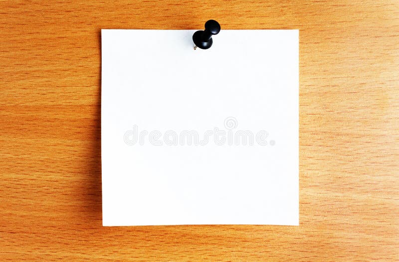 Paper sheet with pin stock photo. Image of wall, thumbtack - 30044616