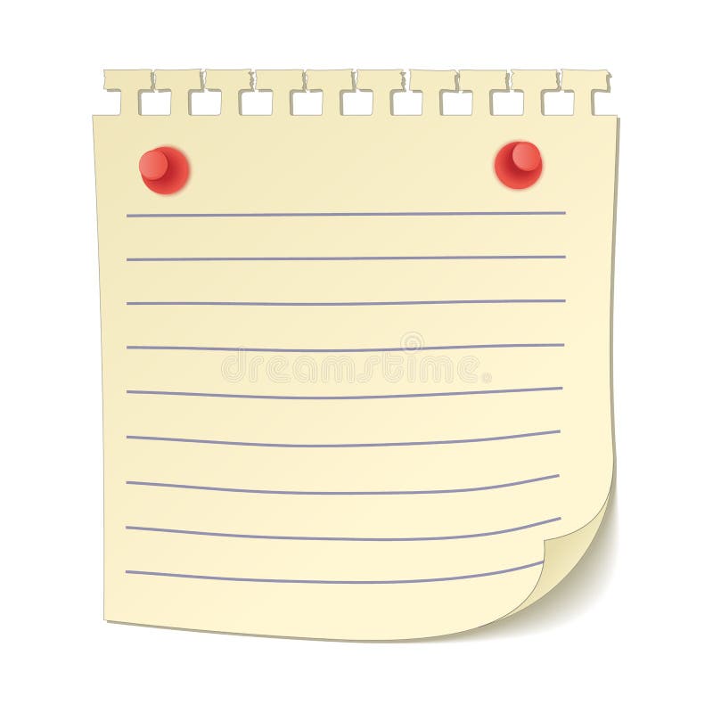 Paper Sheet on Pushpins Icon Stock Vector - Illustration of ripped ...