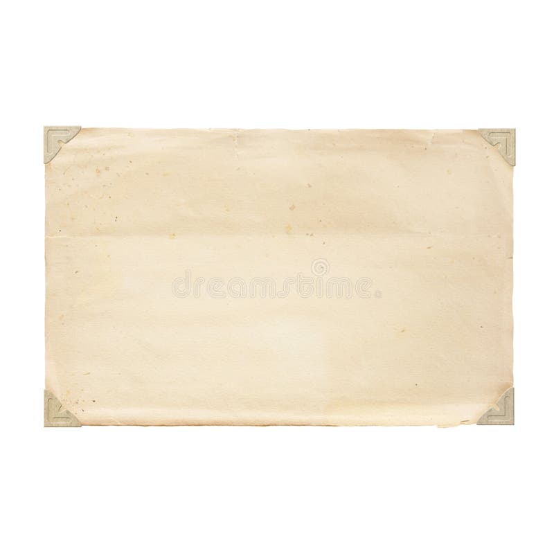 Paper Sheet with Retro Angles. Vintage Piece of Old Notebook Page Stock ...