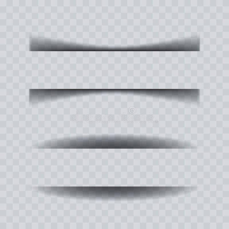 Paper Sheet Shadow Effect Collection. Stock Vector - Illustration of ...