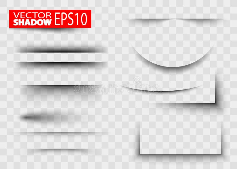 Paper Sheet Shadow Effect. Transparent Realistic Paper Shadow Effect ...