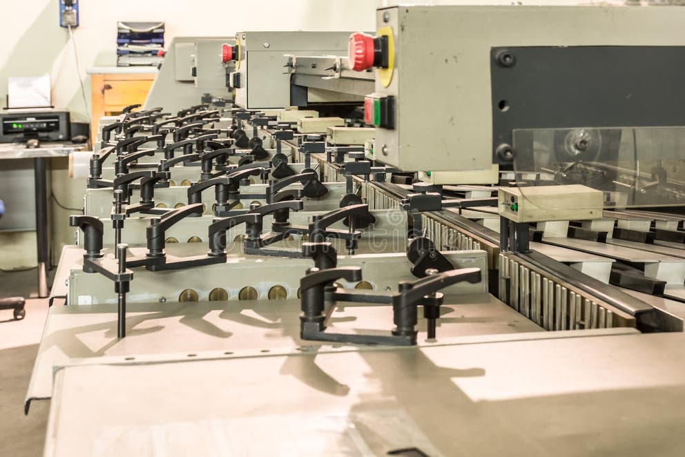 Paper Sheet Sorting Machine in a Printing Press Stock Photo - Image of ...