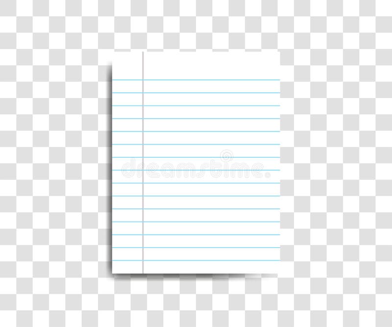 Paper Sheet on Transparent Background. Vector Illustration. Stock ...