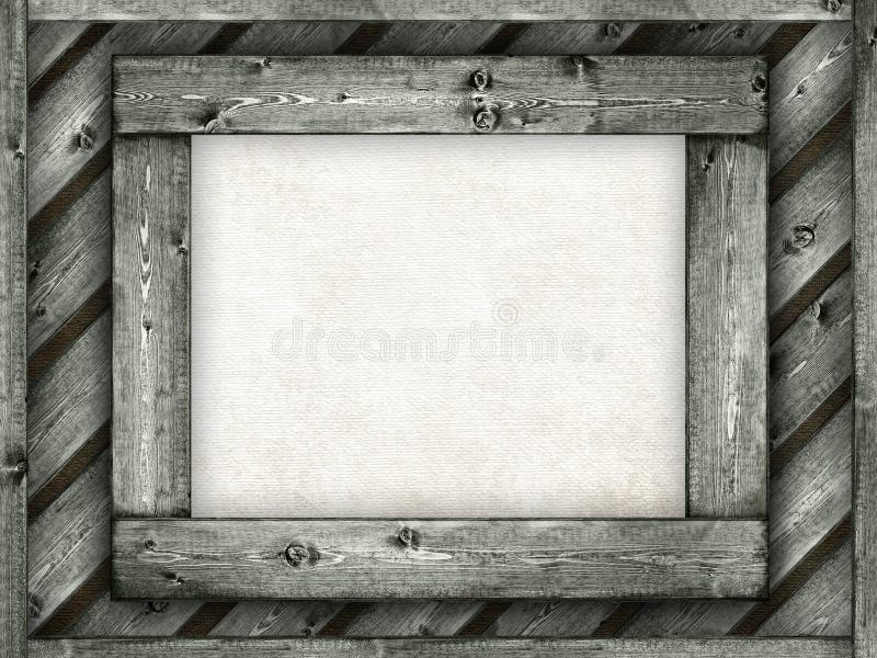 Paper Sheet on Wooden Frame Stock Photo - Image of light, background ...
