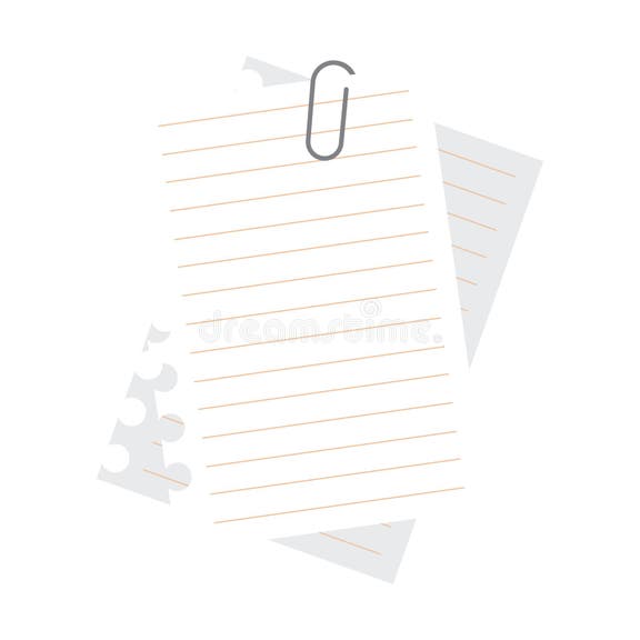 Paper Sheets with Clip. Vector Stock Vector - Illustration of order ...