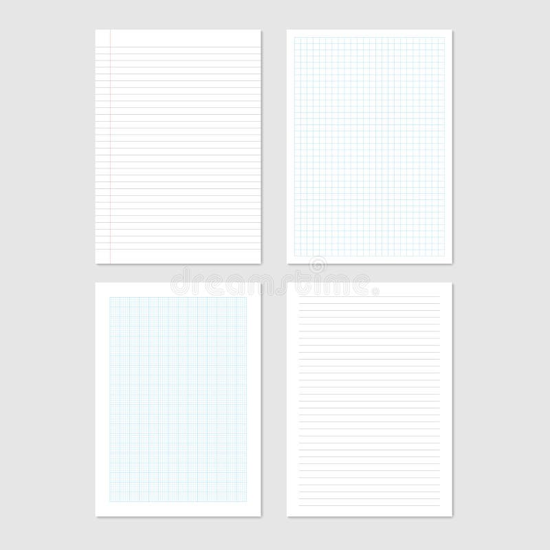 Paper Sheets Collection of A4 Format, Vector Stock Vector ...