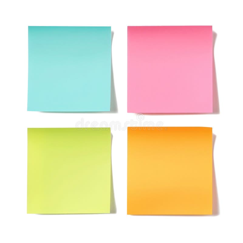 Paper Sheets for Notes Isolated on Transparent Background Stock Image ...