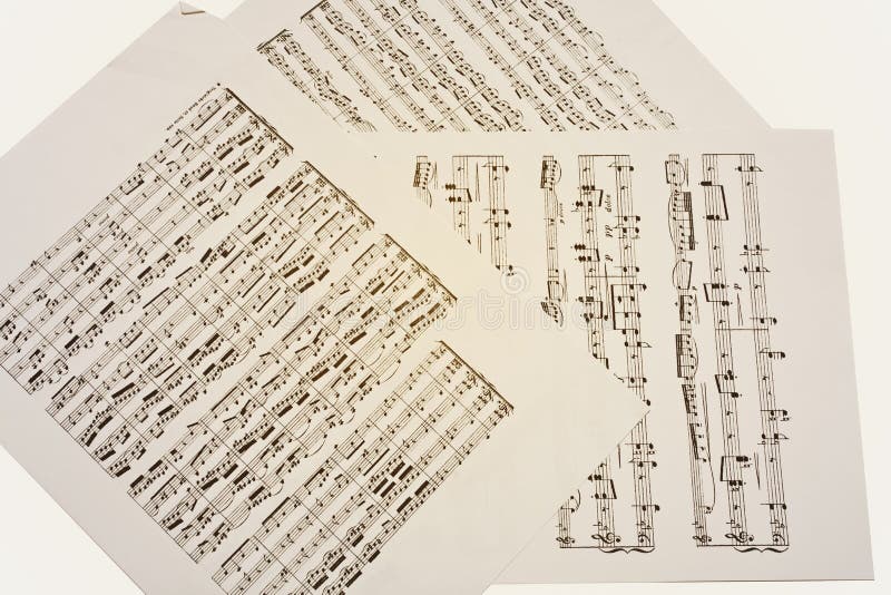 Musical Notes in Old Music Book Stock Image - Image of music, closeup ...