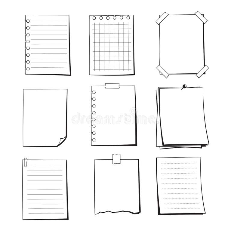 Paper sheets stock vector. Illustration of comic, paper - 258040312