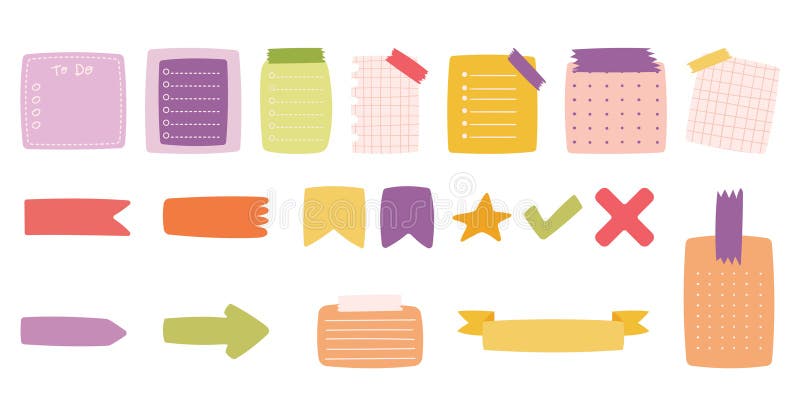Paper Sheets Sticker Collection for Convenient Note-taking and ...