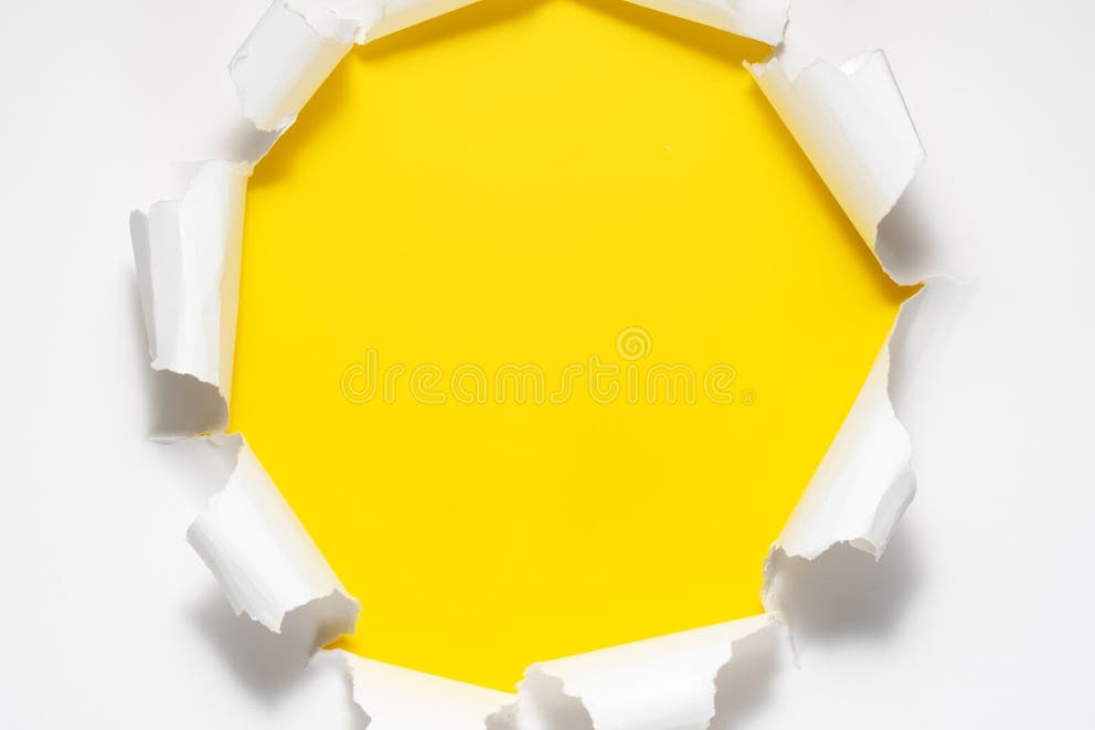 Paper Sheets Tearing from the Center Opening the Screen Transition ...