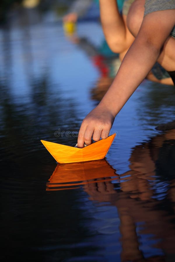 Paper ship stock photo. Image of origami, ship, people - 24889308