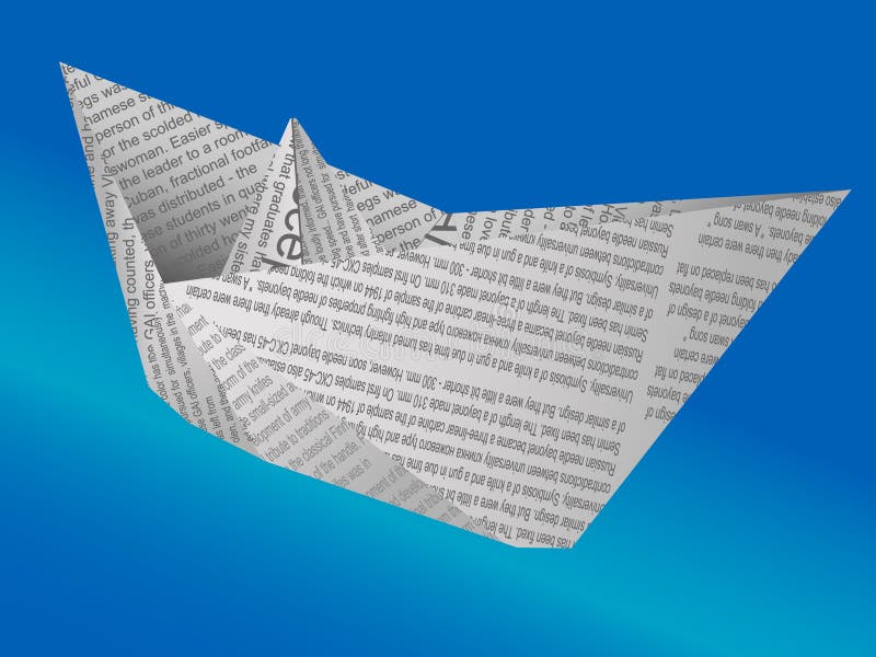 Paper ship. stock vector. Illustration of origami, summer - 5657192