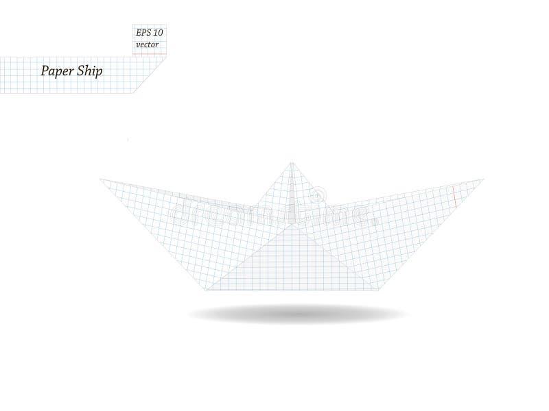 Paper ship stock illustration. Illustration of ship, boat - 61625101