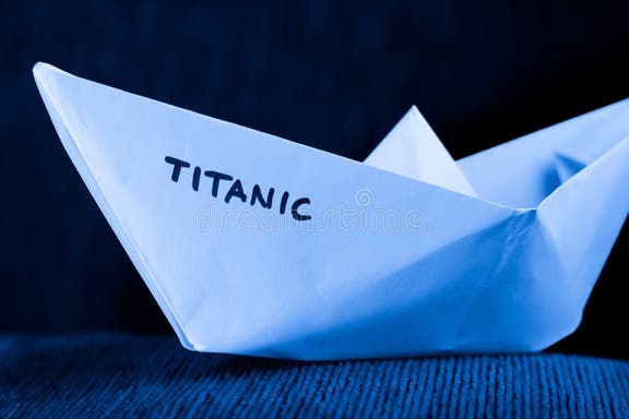 Paper ship model - titanic stock image. Image of life - 4172813