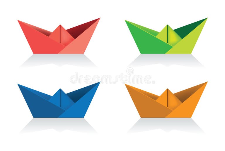 Origami Paper Ships Stock Illustrations – 461 Origami Paper Ships Stock ...