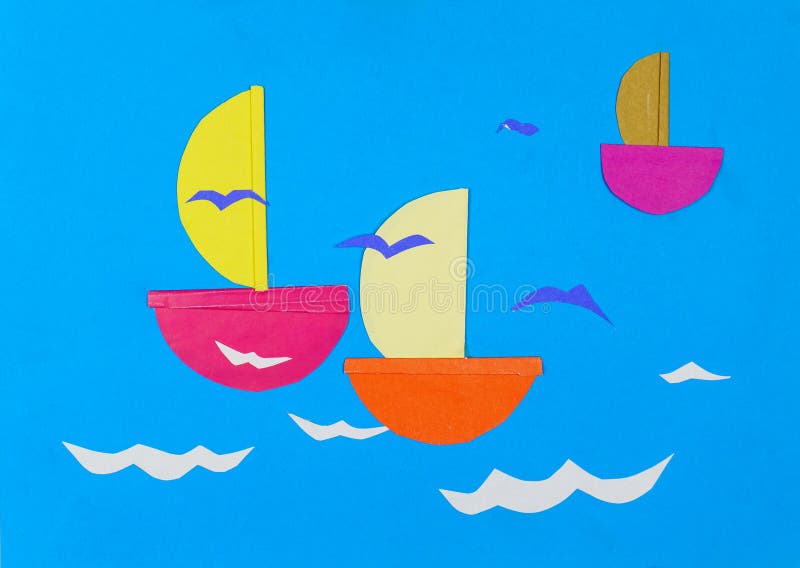 A Paper Ships Made by Hands. Idea for Children S Creativity Stock Image ...