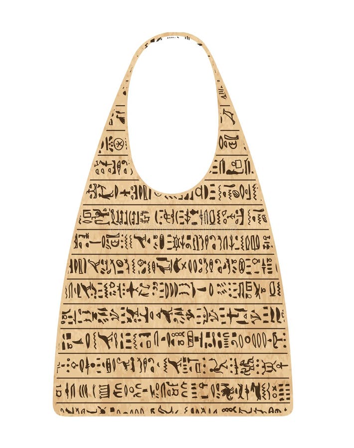 Paper Shopping Bag with Egypt Hieroglyphs for Your Stock Vector ...