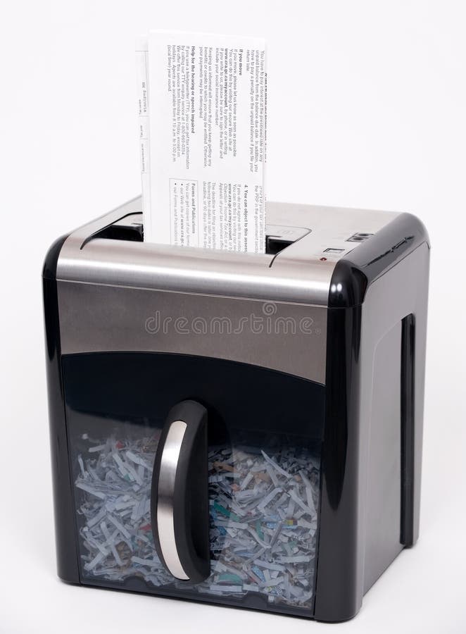 Paper shredder stock image. Image of personal, isolated - 7849143