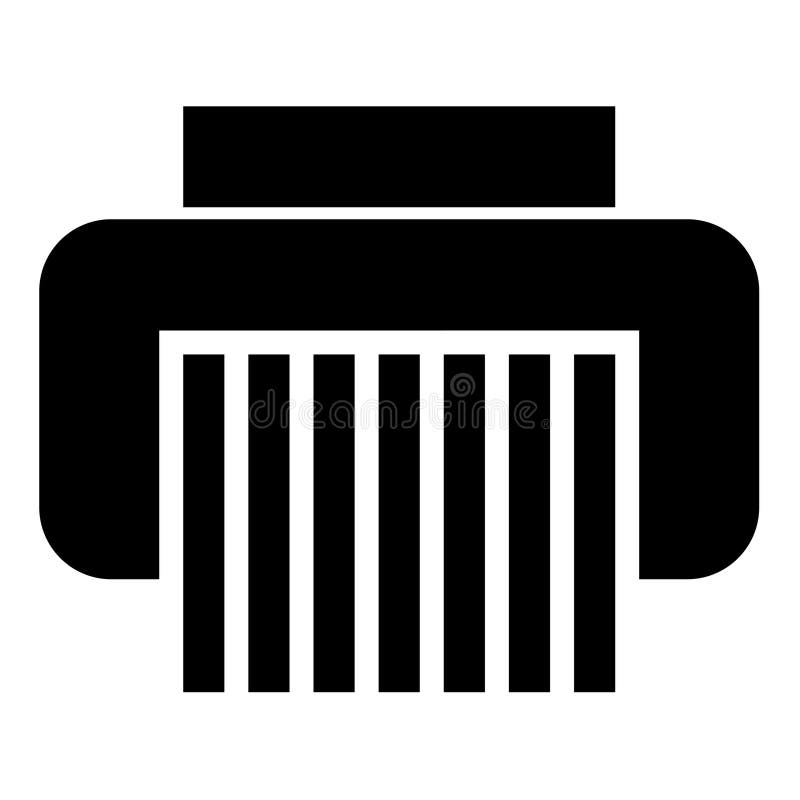 Paper Shredder Confidential Paper Grinder Document Office Tools Icon ...