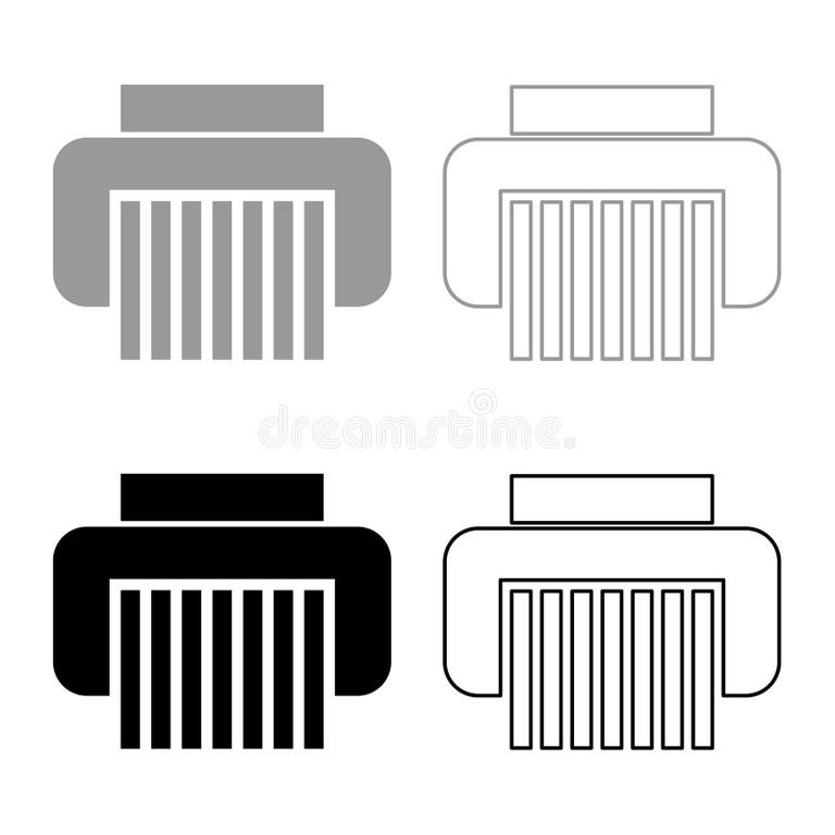 Black Office Paper Shredder Stock Illustrations – 642 Black Office ...