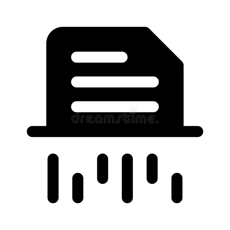 Paper Shredder Icon Design, Cutting Machine Vector Stock Vector ...