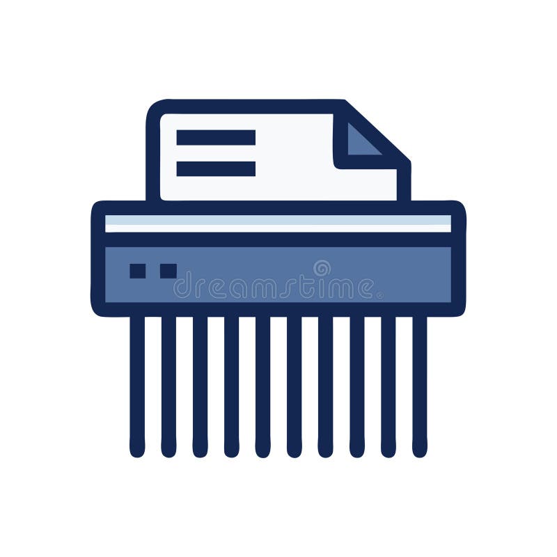 Paper Shredder Icon for Security Stock Vector - Illustration of ...