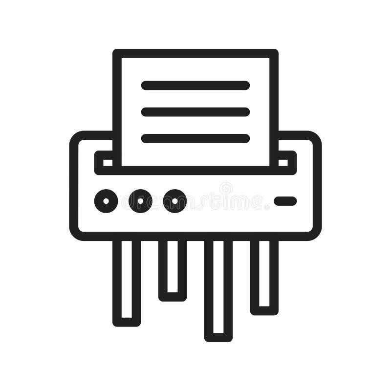 Paper Shredder Icon Vector Image. Stock Illustration - Illustration of ...