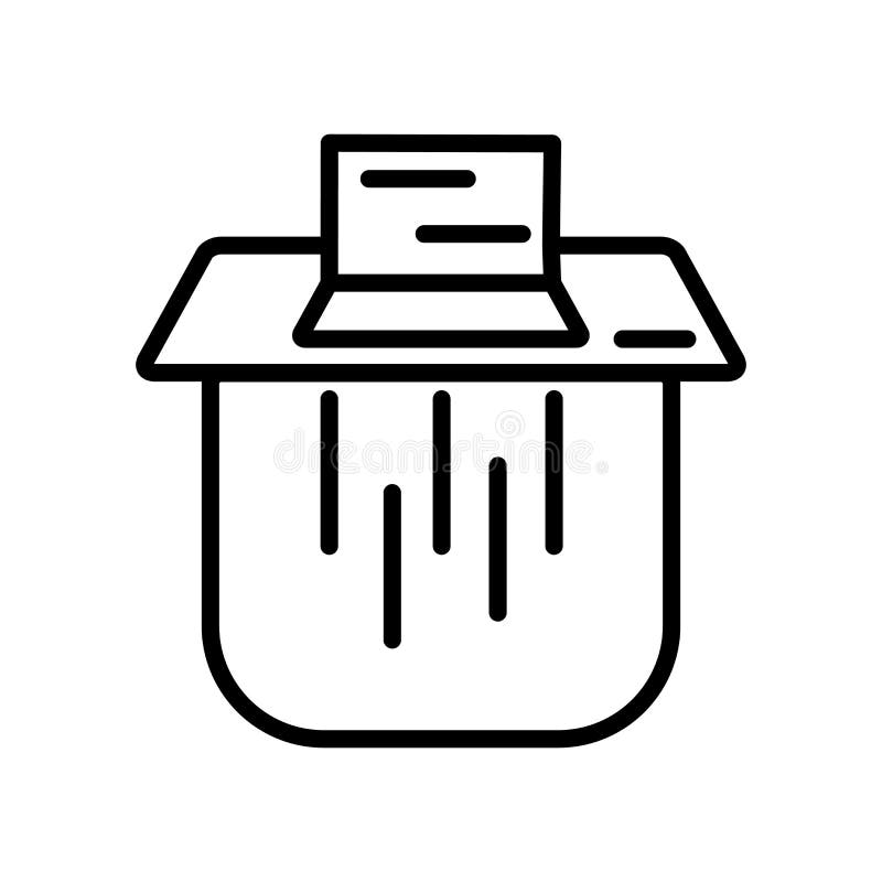 Paper Document Shredder Vector Icon Symbol Isolated On White Background ...