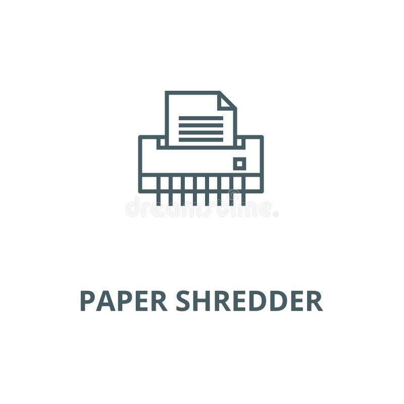 Paper Shredder Line Icon Concept. Paper Shredder Flat Vector Symbol ...