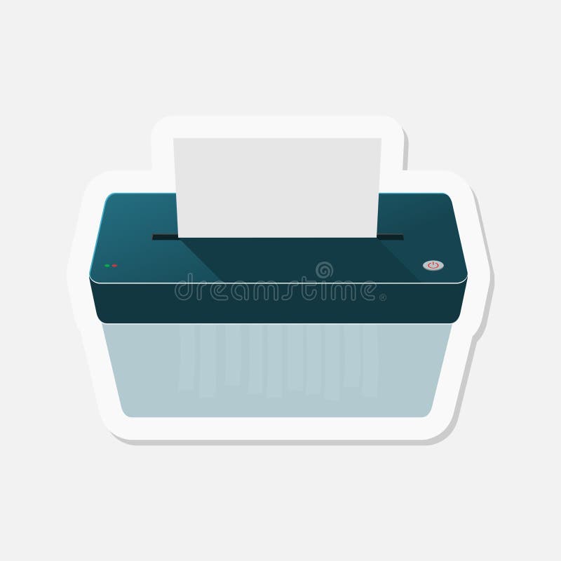 Paper Shredder sticker stock vector. Illustration of destroy - 103621322