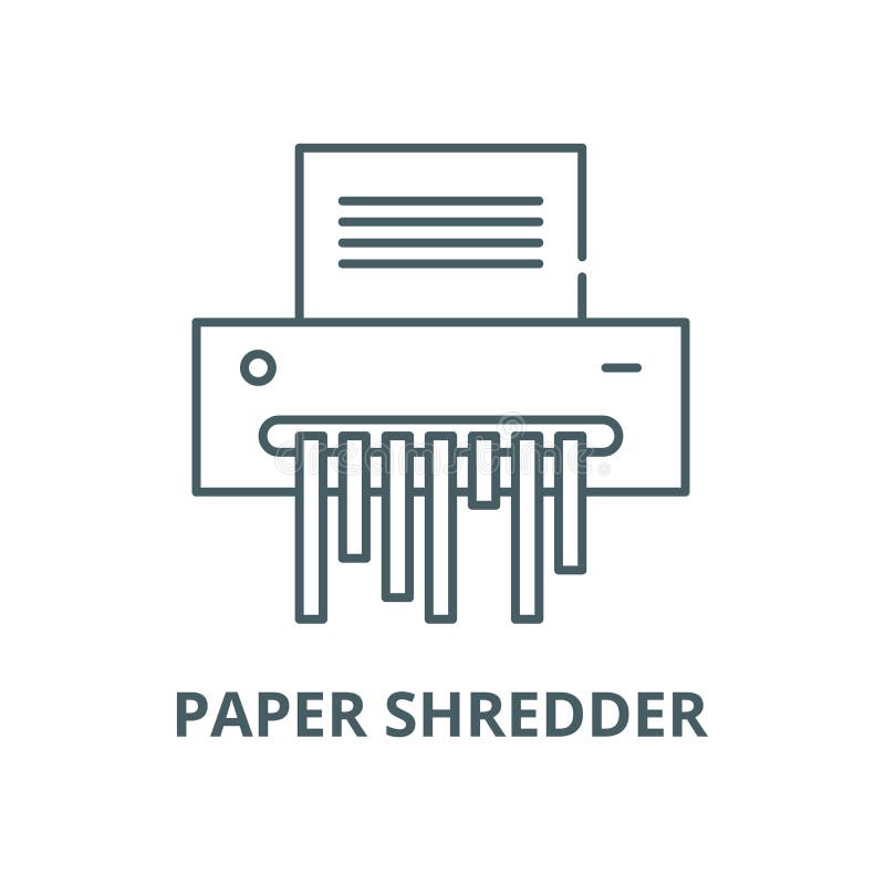 Paper Shredder Line Icon Concept. Paper Shredder Flat Vector Symbol ...