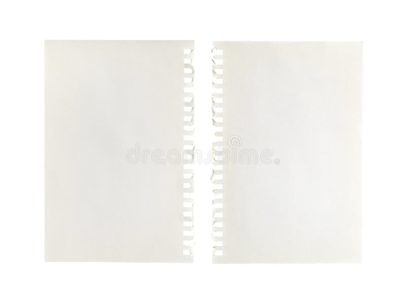 Paper with Side Perforation Stock Photo - Image of torn, white: 261346036
