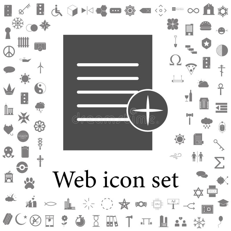 Paper with the Sign of Addition Icon. Web Icons Universal Set for Web ...