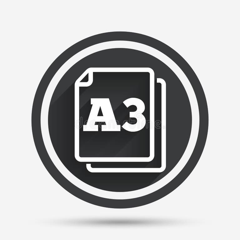 Paper Size A3 Standard Icon. Document Symbol. Stock Vector ...