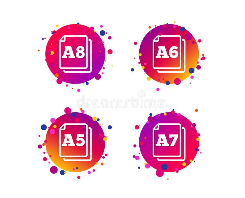 Paper Size Standard Icons. Document Symbol. Vector Stock Vector ...