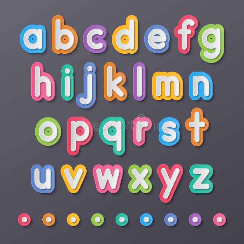 Paper Small Alphabet Letters Stock Vector Image 52041687