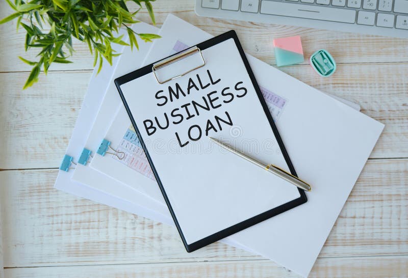 Paper Small Business Loan on a Table. Business Concept Stock Image ...