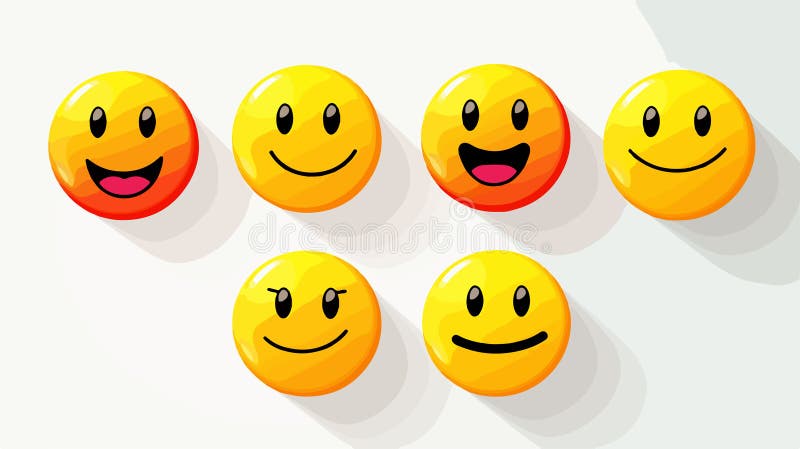 Paper Smiley Faces Logo Vector Cartoon Vector Illustration with Emotion ...