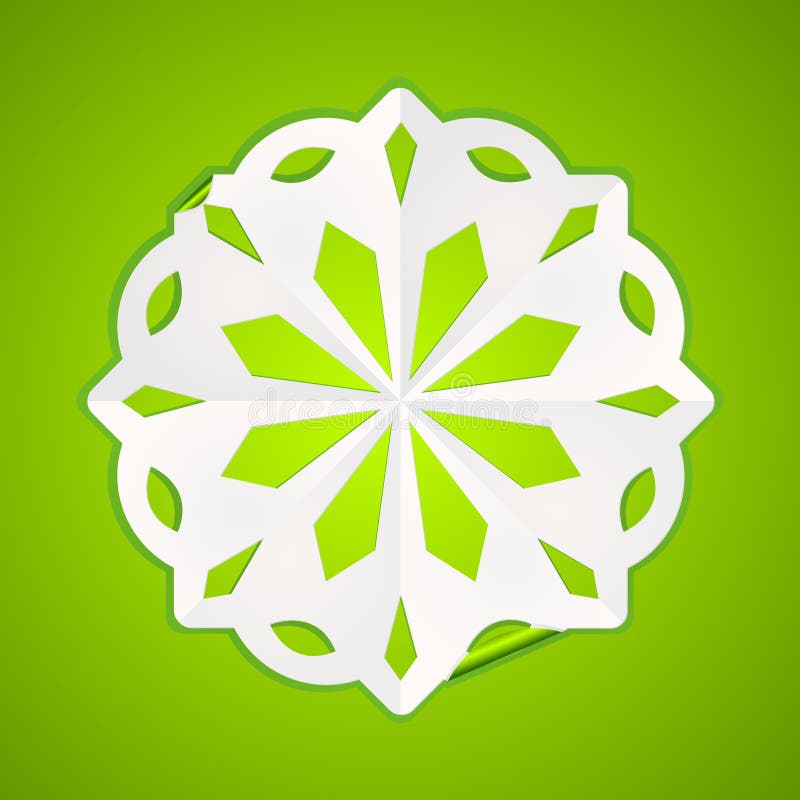 Paper snowflake stock vector. Illustration of season - 21996399