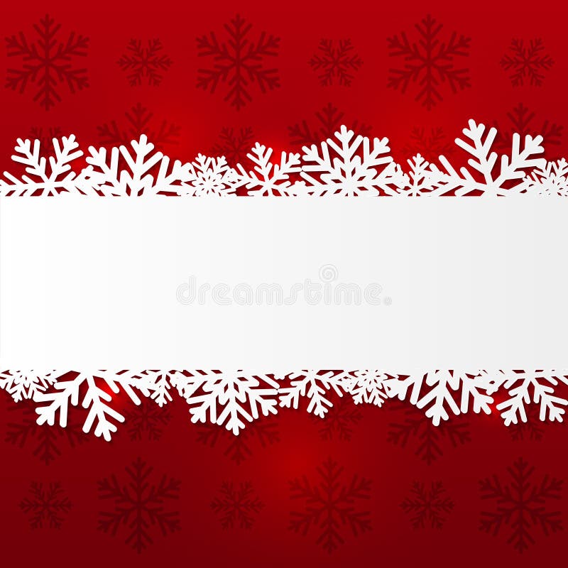 Red snowflake border stock vector. Illustration of christmas - 35662722