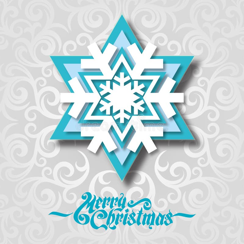 Paper snowflake stock illustration. Illustration of merry - 35646804