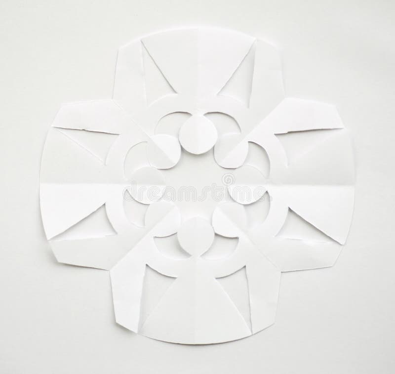 PAPER SNOWFLAKE CUT AS RUSSIAN PEOPLE HOLDING THEIR HANDS Stock Image ...