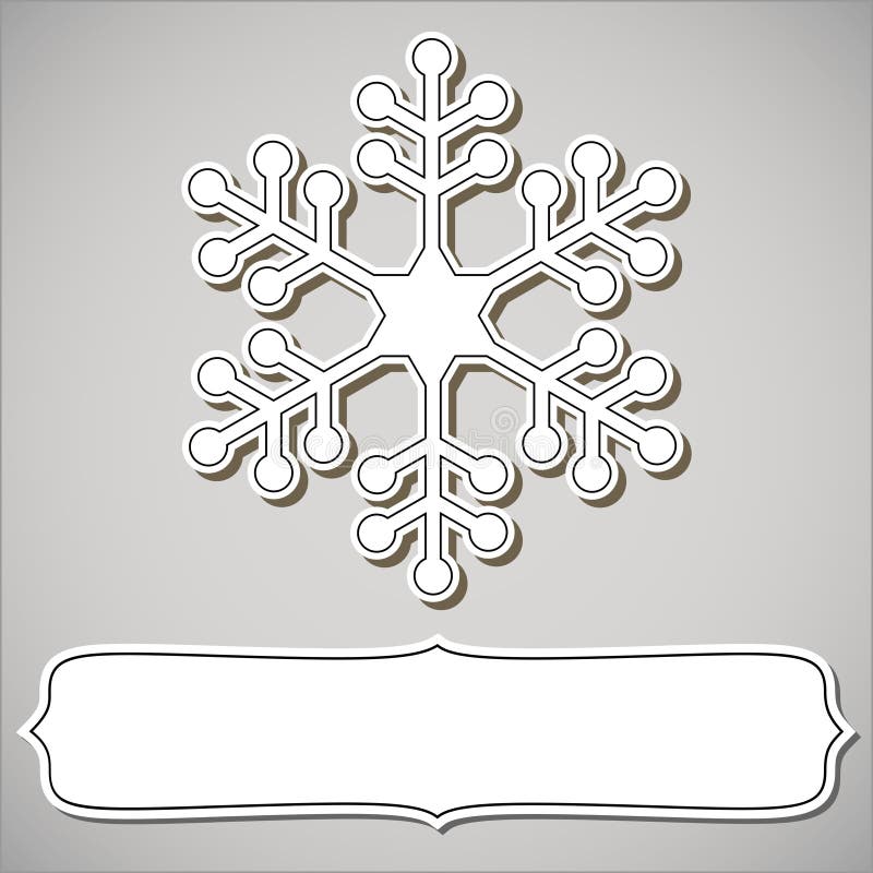 Paper snowflake frame stock vector. Illustration of sign - 163213837