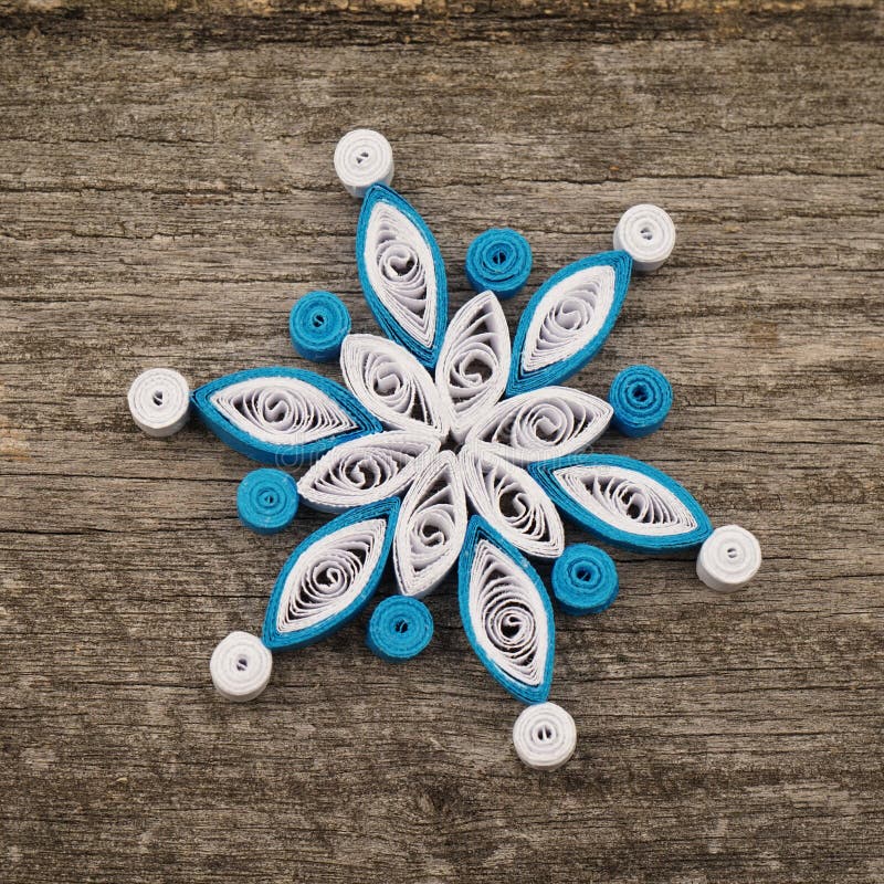 Paper Snowflake Made with Quilling Technique Stock Photo - Image of ...