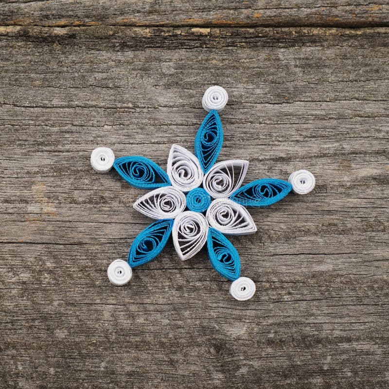 Paper Snowflake Made with Quilling Technique Stock Photo - Image of ...