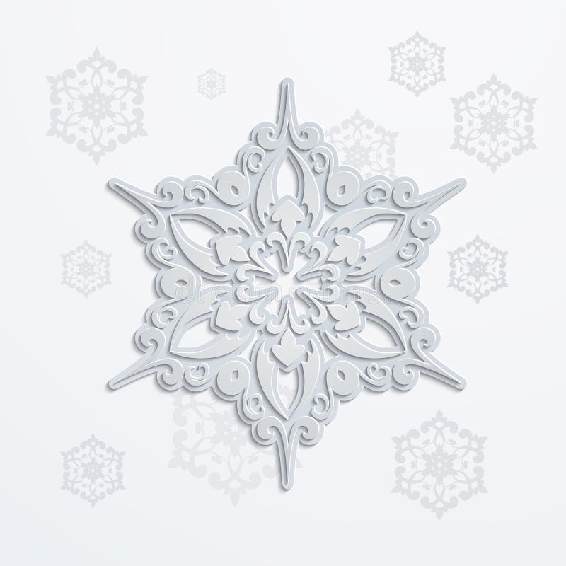 Paper snowflake stock vector. Illustration of icon, celebration - 34897553