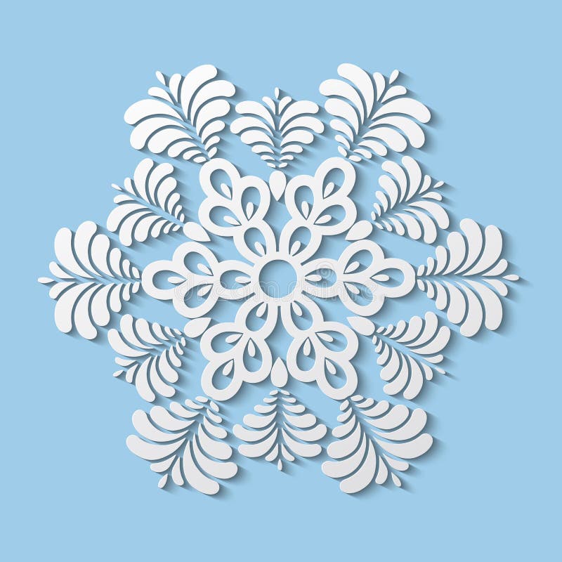Paper Snowflake, Winter Decoration. Stock Vector - Illustration of ...
