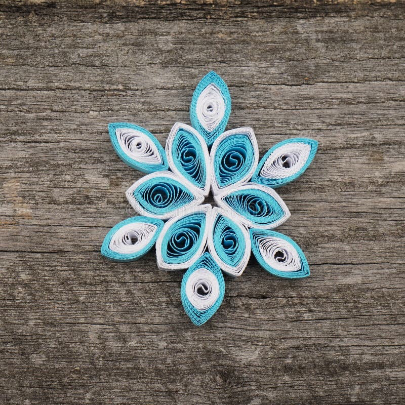 Paper Snowflakes Made with Quilling Technique Stock Photo - Image of ...