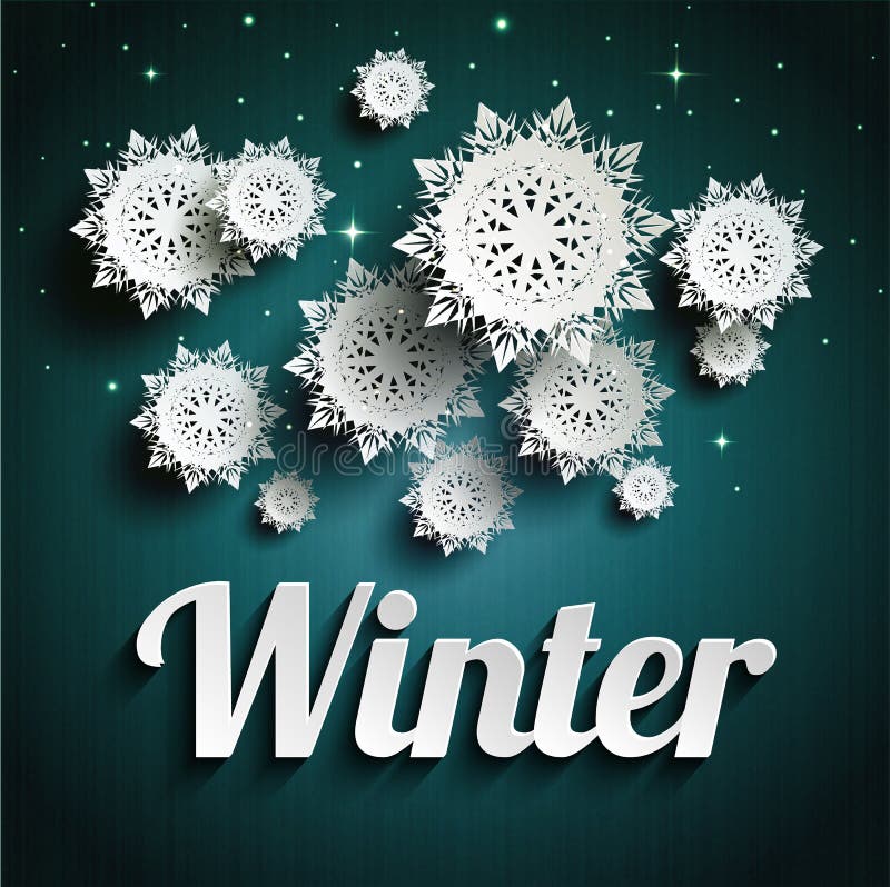 Paper snowflakes stock illustration. Illustration of paper - 34470094